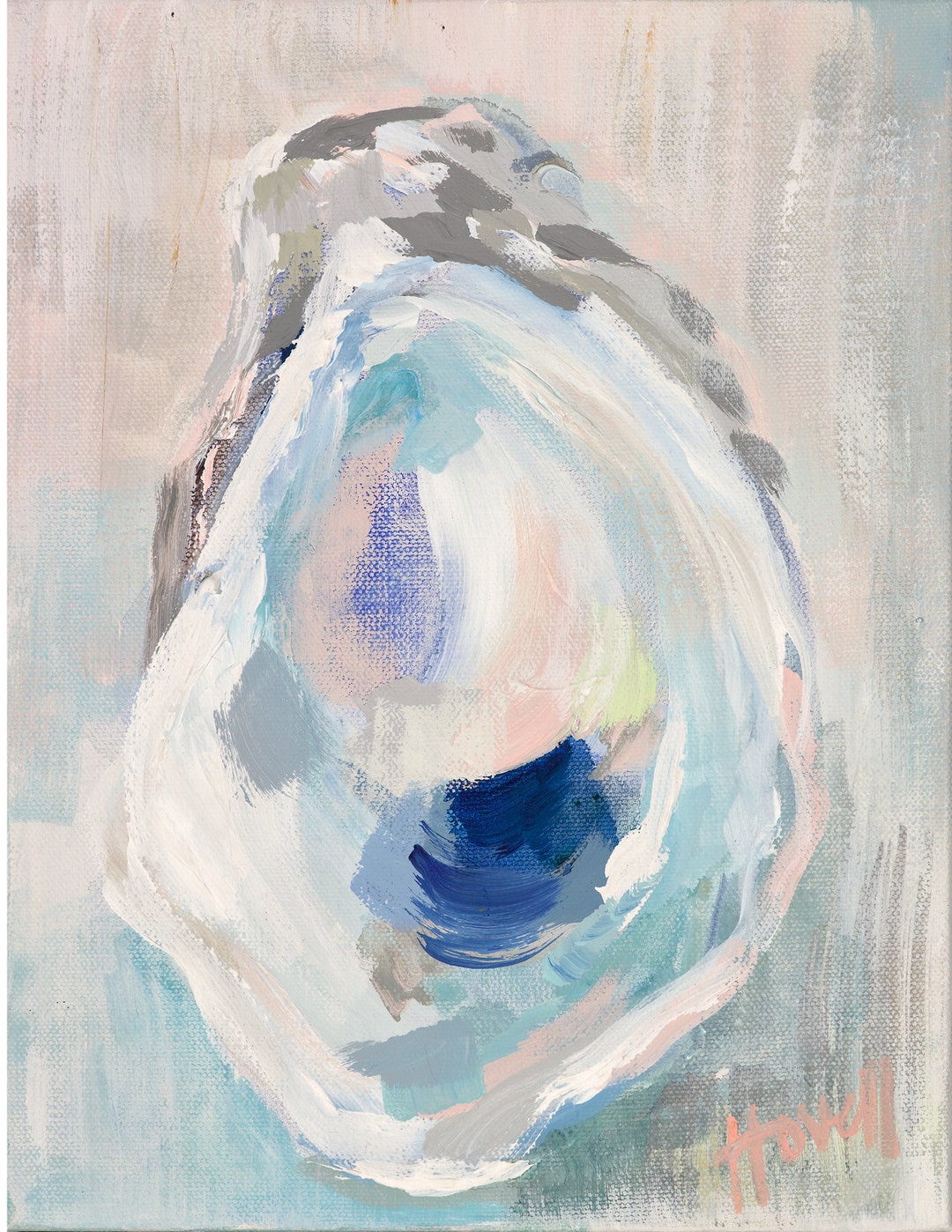 Moonstone Oyster, Print of Original Acrylic Painting, by Kim Hovell - Etsy