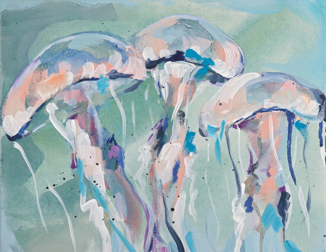 Ocean Nettles, Print of Original Acrylic Painting, by Kim Hovell - Etsy