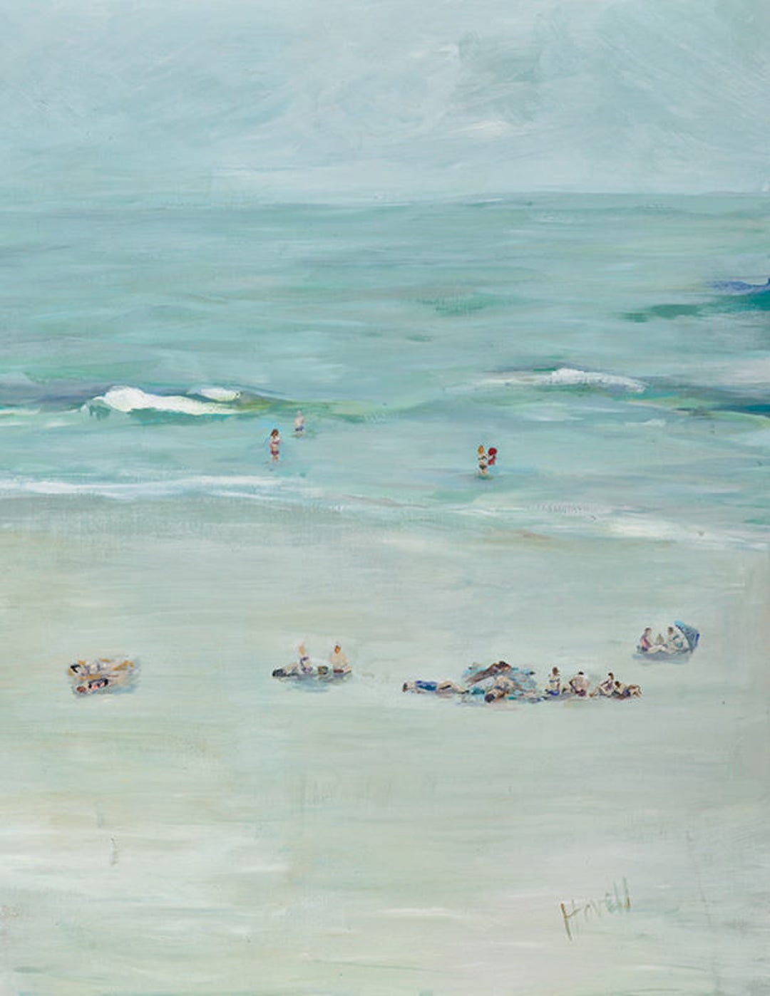 Salty Shore, Print of Original Acrylic Painting, by Kim Hovell - Etsy