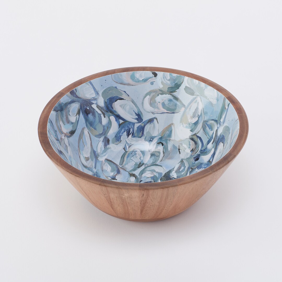 Wooden Bowl (large) - Pewter Shells - Etsy