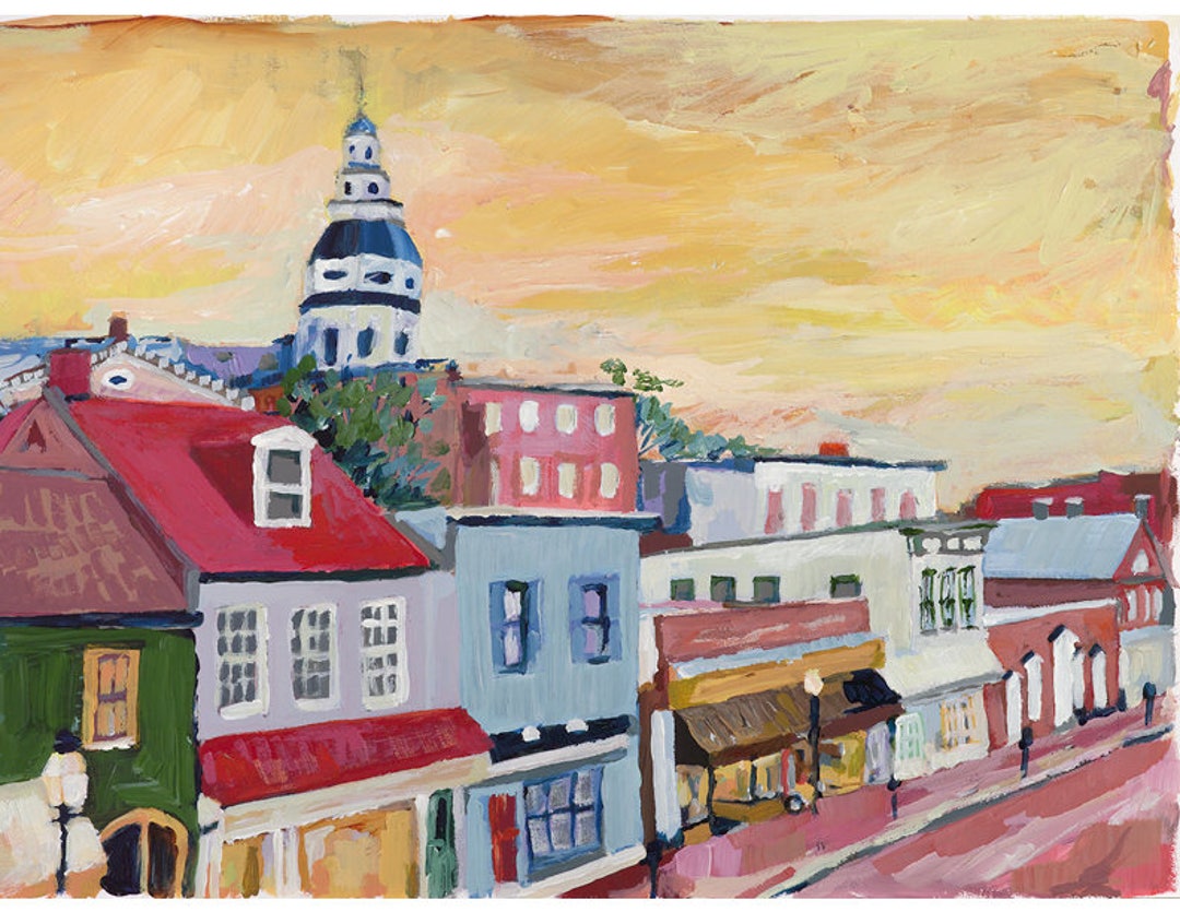 Main Street, Print of Original Acrylic Painting, by Kim Hovell - Etsy