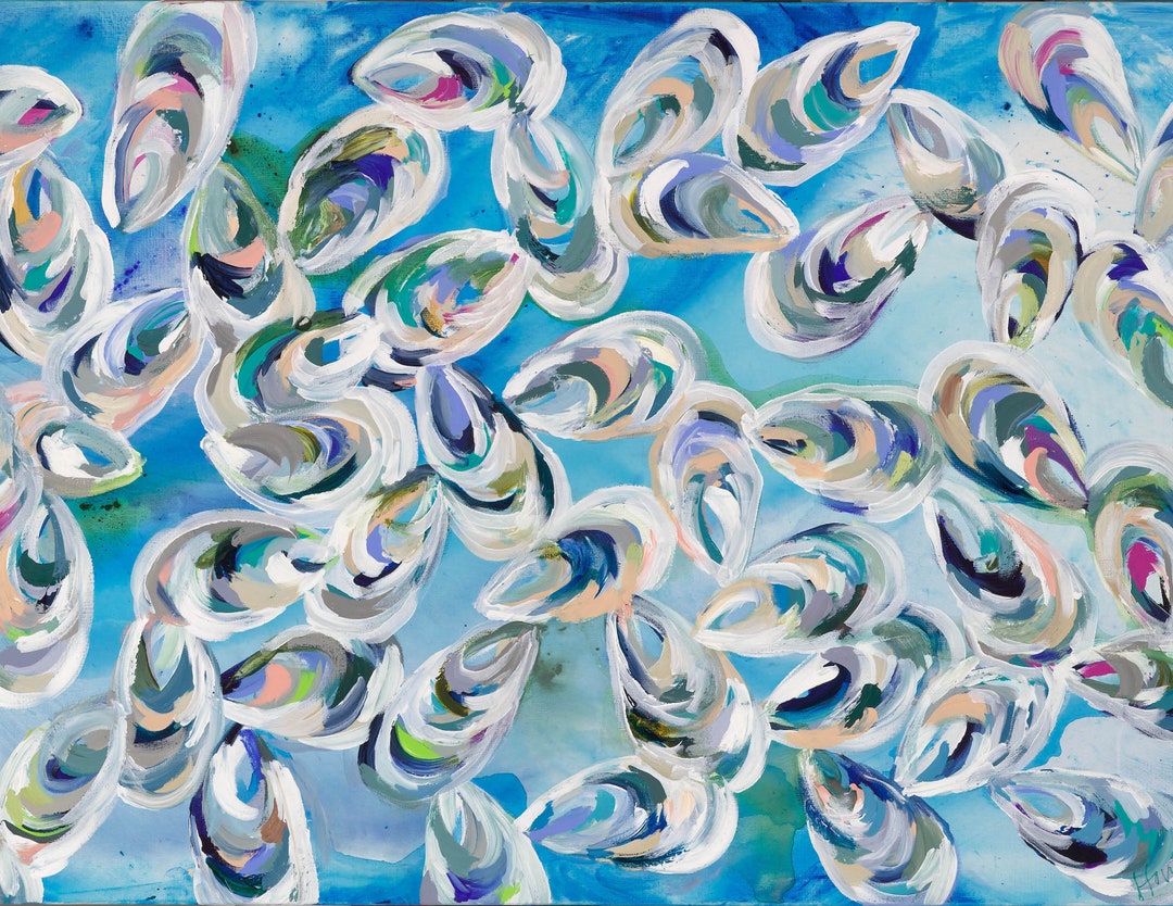 Vibrant Shells, Print of Original Acrylic Painting, by Kim Hovell - Etsy