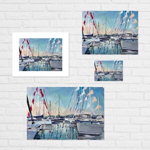 Dockside, Print of Original Acrylic Painting, by Kim Hovell - Etsy