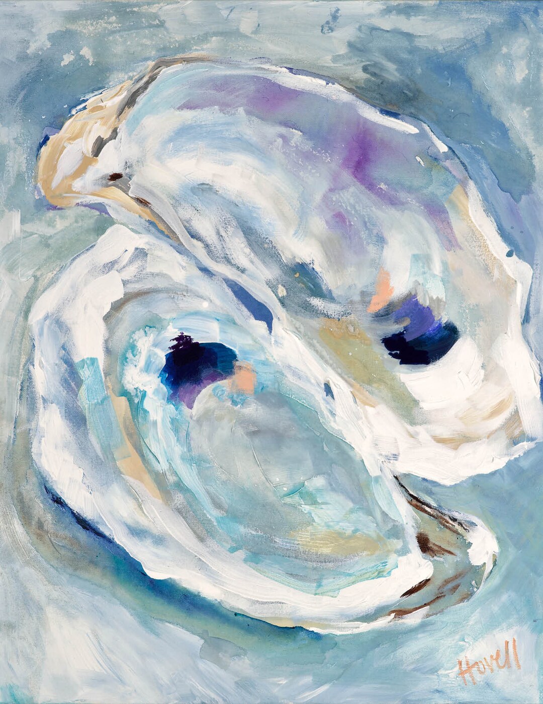 Pair of Shells, Print of Original Acrylic Painting, by Kim Hovell - Etsy