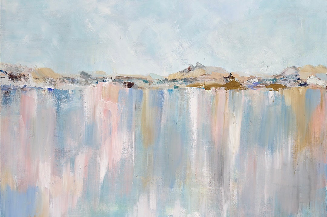 Pink Horizon, Print of Original Acrylic Painting, by Kim Hovell - Etsy