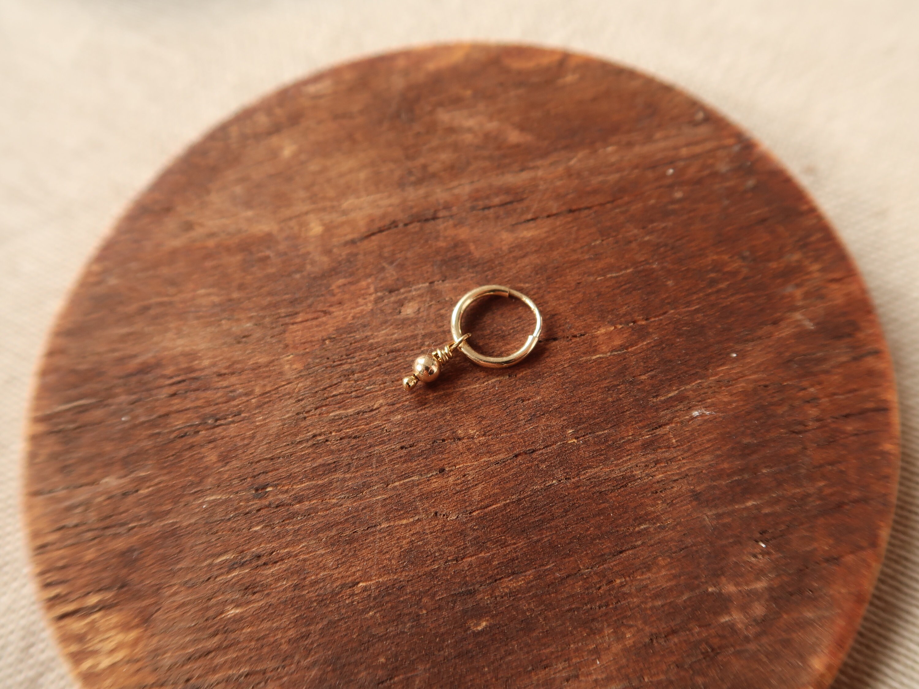 14k Goldfill Helix Hoop Gold Bead Helix Hoop Gold Cartilage Etsy