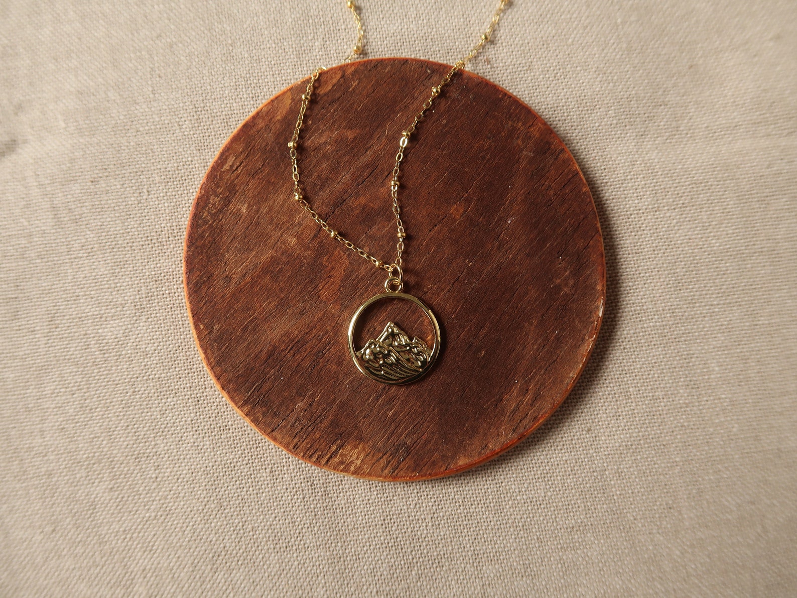 Gold Mountain Necklace Gold Fill Necklace Wanderlust - Etsy