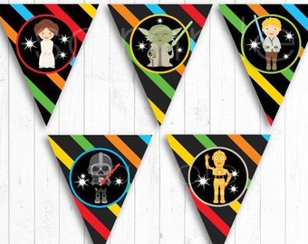 Star Fighters Birthday FILE to PRINT Happy Birthday Banner / - Etsy