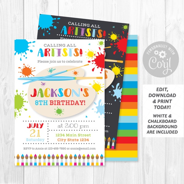 Artist Invitation - Etsy