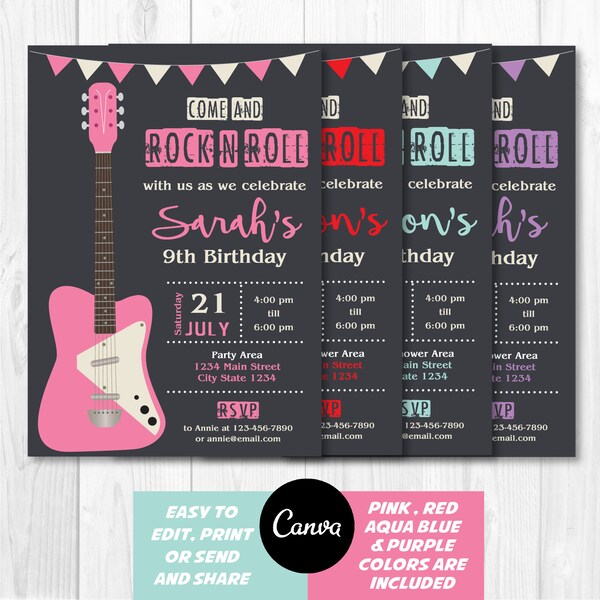 Rock Star Birthday - Etsy