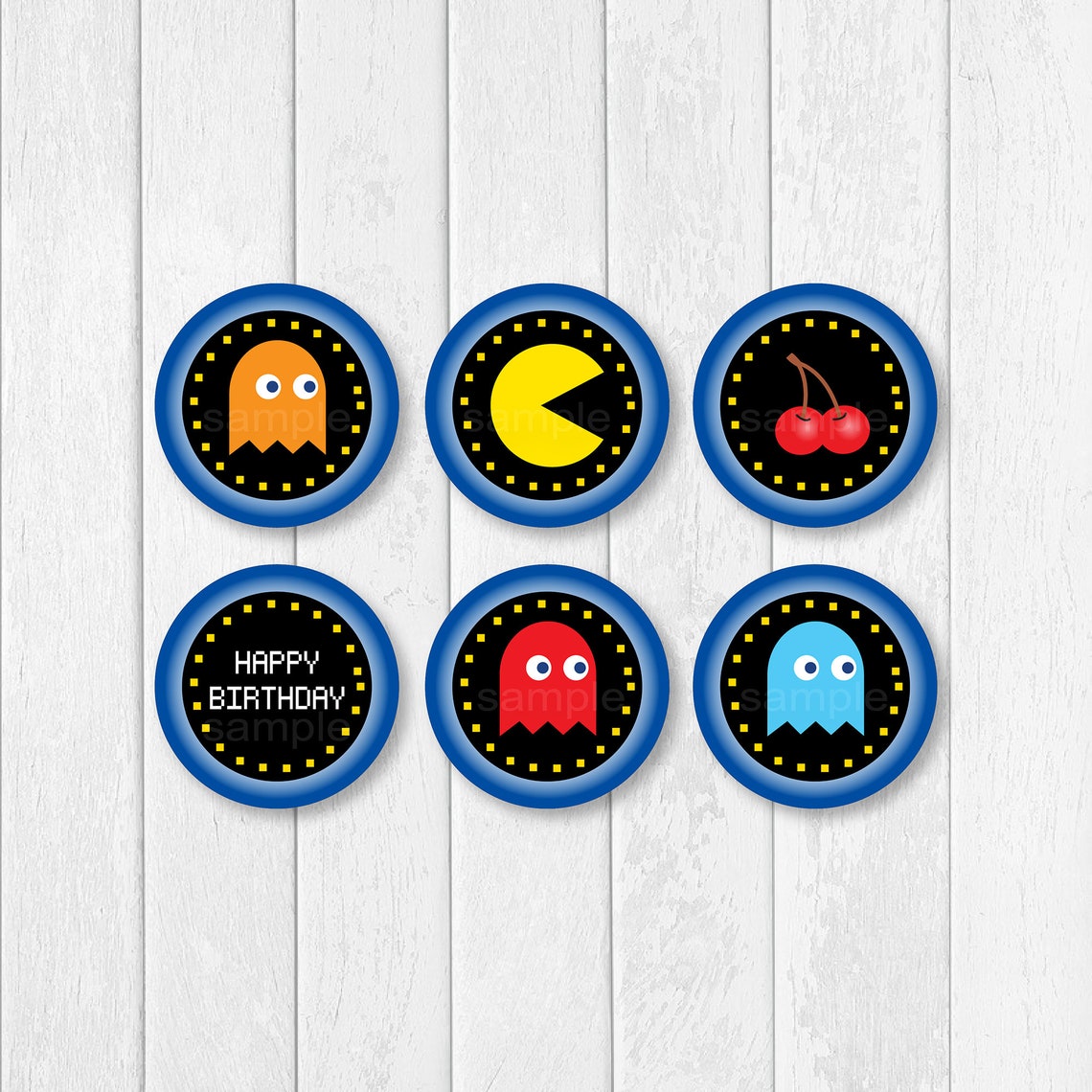 Arcade Cupcake Toppers, Arcade Stickers, Arcade Birthday, Arcade Party ...