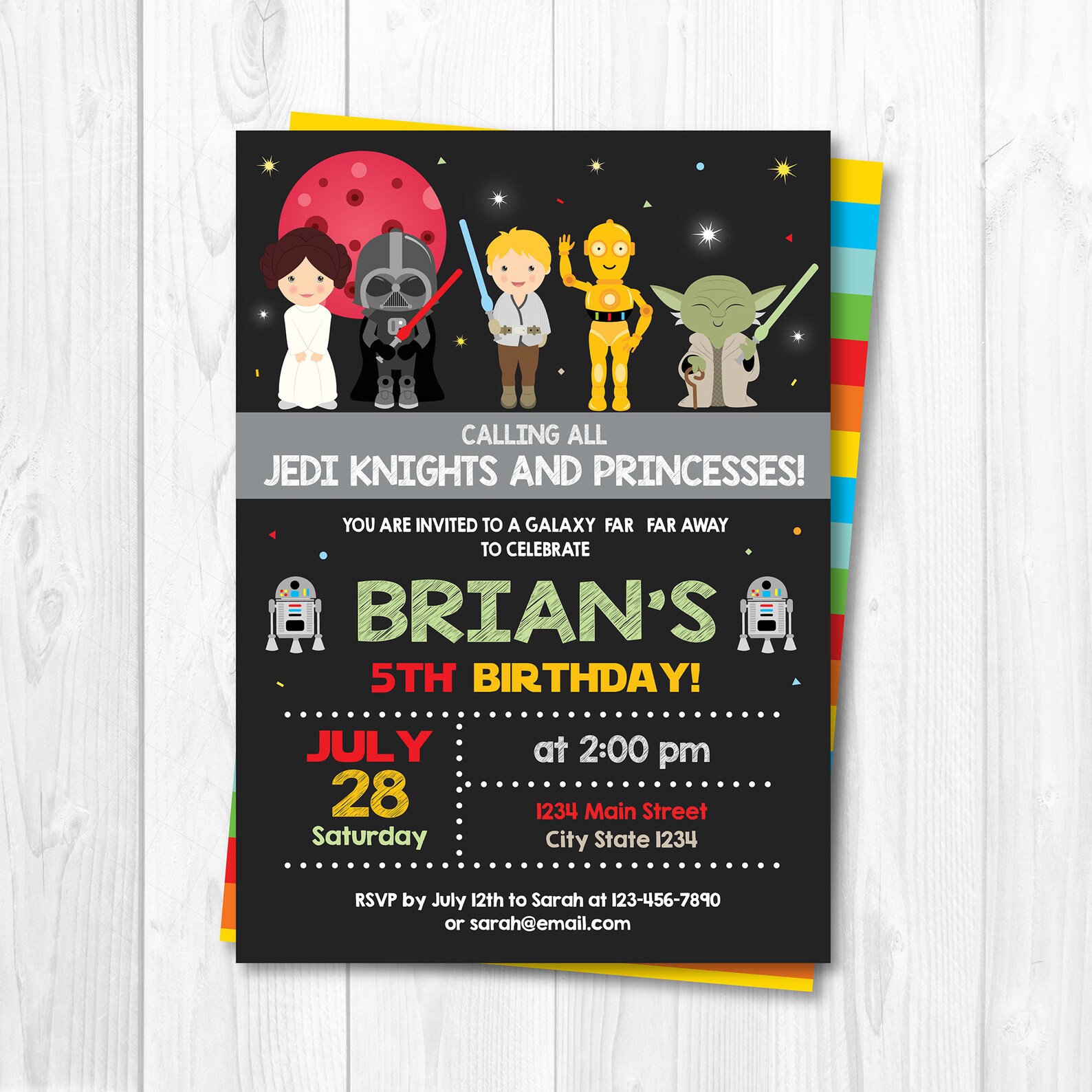 Editable Star Wars Birthday Invitation Star Wars Party - Etsy