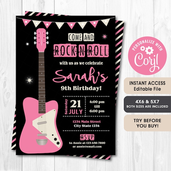 Rock N Roll Party - Etsy