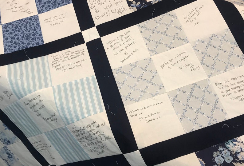 Wedding Guest Book Quilt DEPOSIT ONLY Wedding Guest Book, Memory Quilt ...
