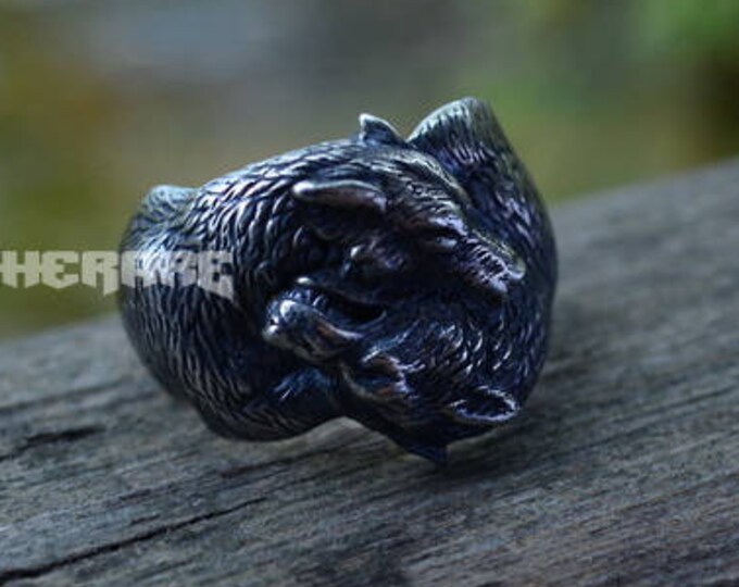 Wolves Ring Wolf and She-wolf Jewelry - Etsy