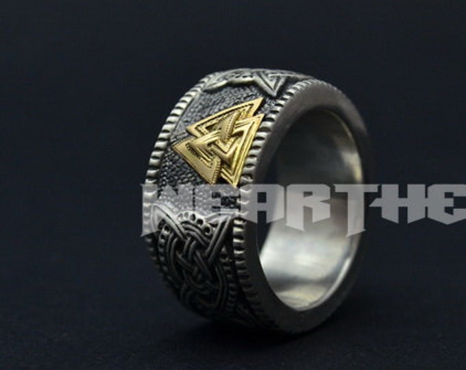 Valknut Viking Norse Ring Scandinavian Mens Ring - Etsy