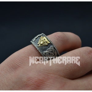 Valknut Viking Norse Ring Scandinavian Mens Ring - Etsy