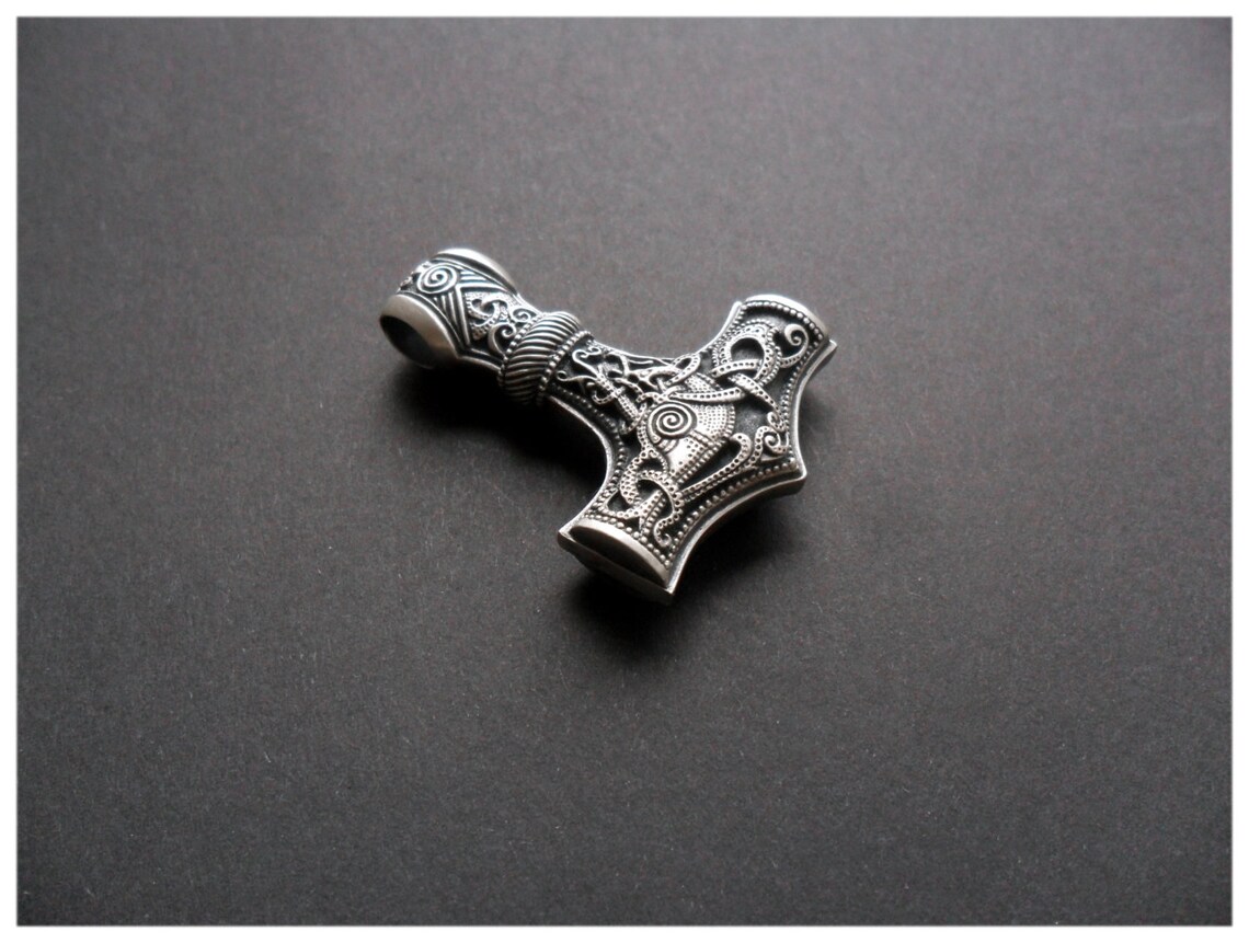 Huge Thor hammer Mjolnir Viking Amulet Silver Hammer | Etsy