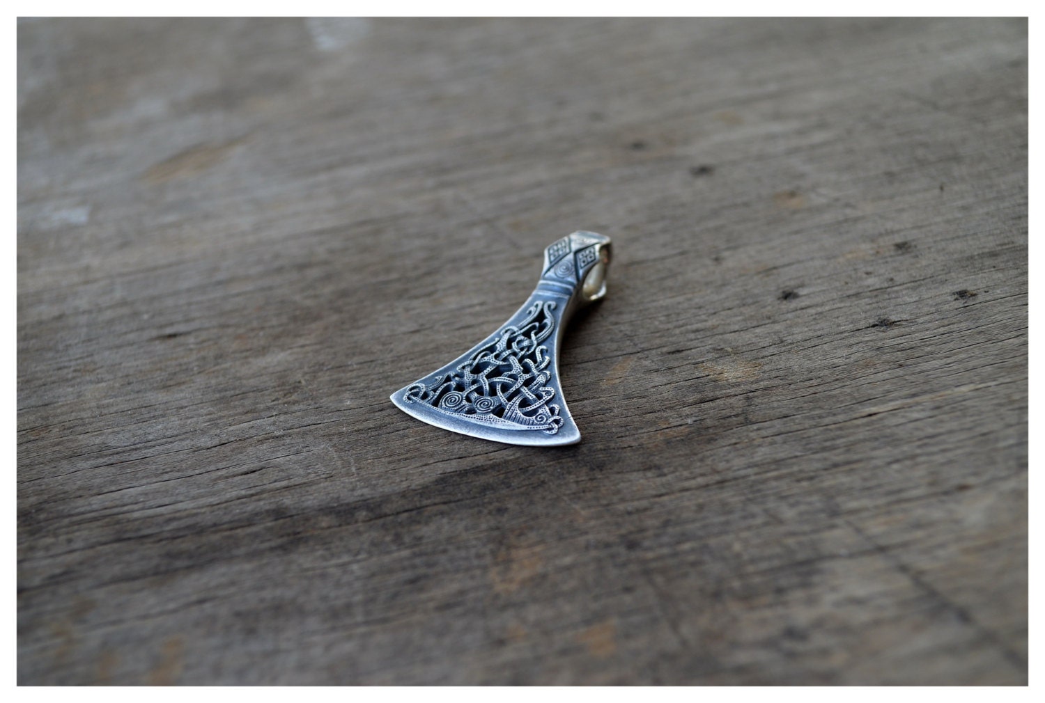 Viking Axe Norse Jewelry Mammen style Charm Silver pendant | Etsy
