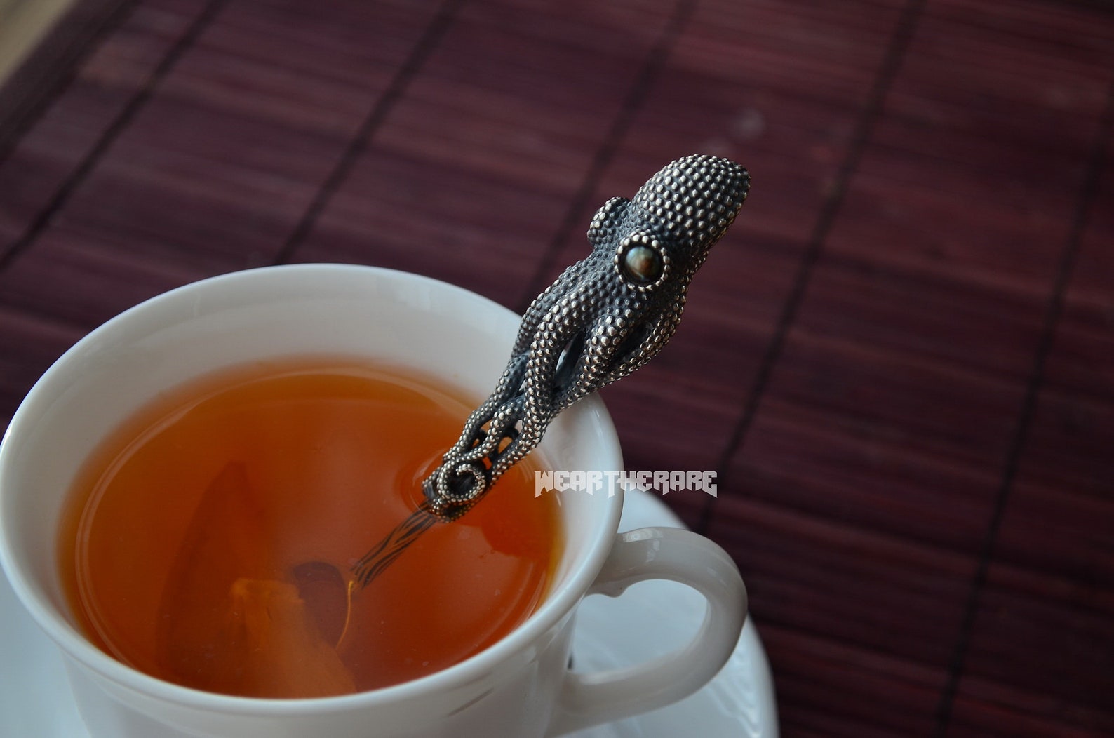 Sterling Silver Octopus Spoon With Black Pearls - Etsy