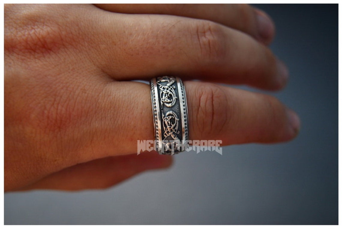 Norse Ringerike Dragon Viking Ring Scandinavian Norse Jewelry - Etsy