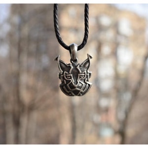 Silver Lynx Head Necklace Pendant Celtic Animal Jewelry - Etsy