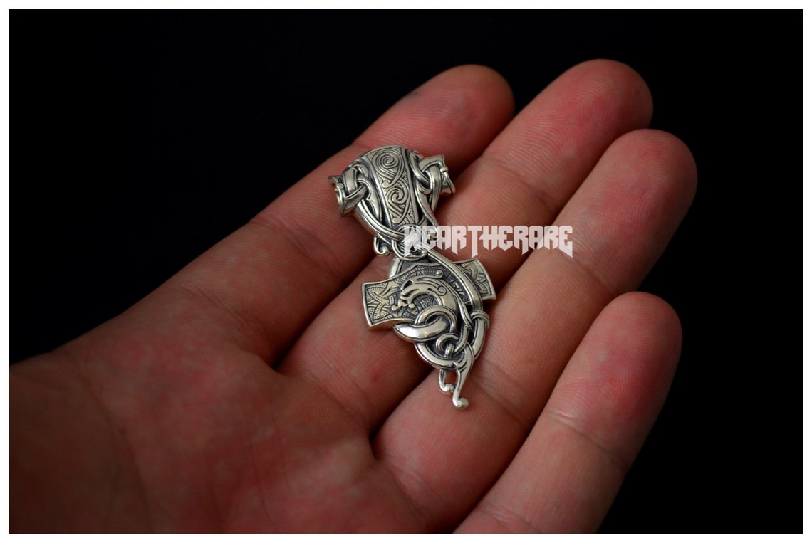 Thor Hammer Mjolnir Viking Amulet Silver Hammer Scandinavian - Etsy