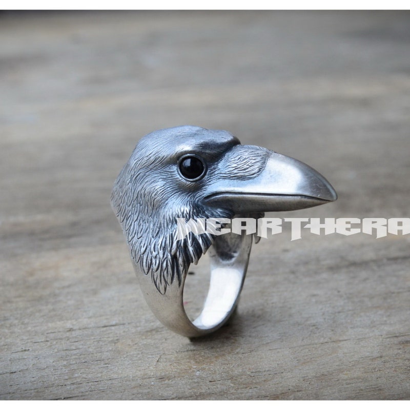 Raven Wedding Ring - Etsy