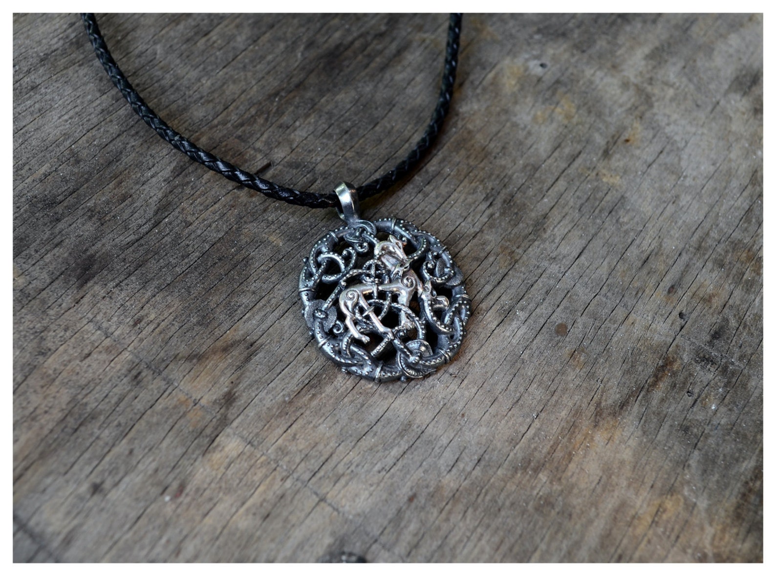 Viking Norse Urnes Style Necklace Nordic Snakes Amulet - Etsy