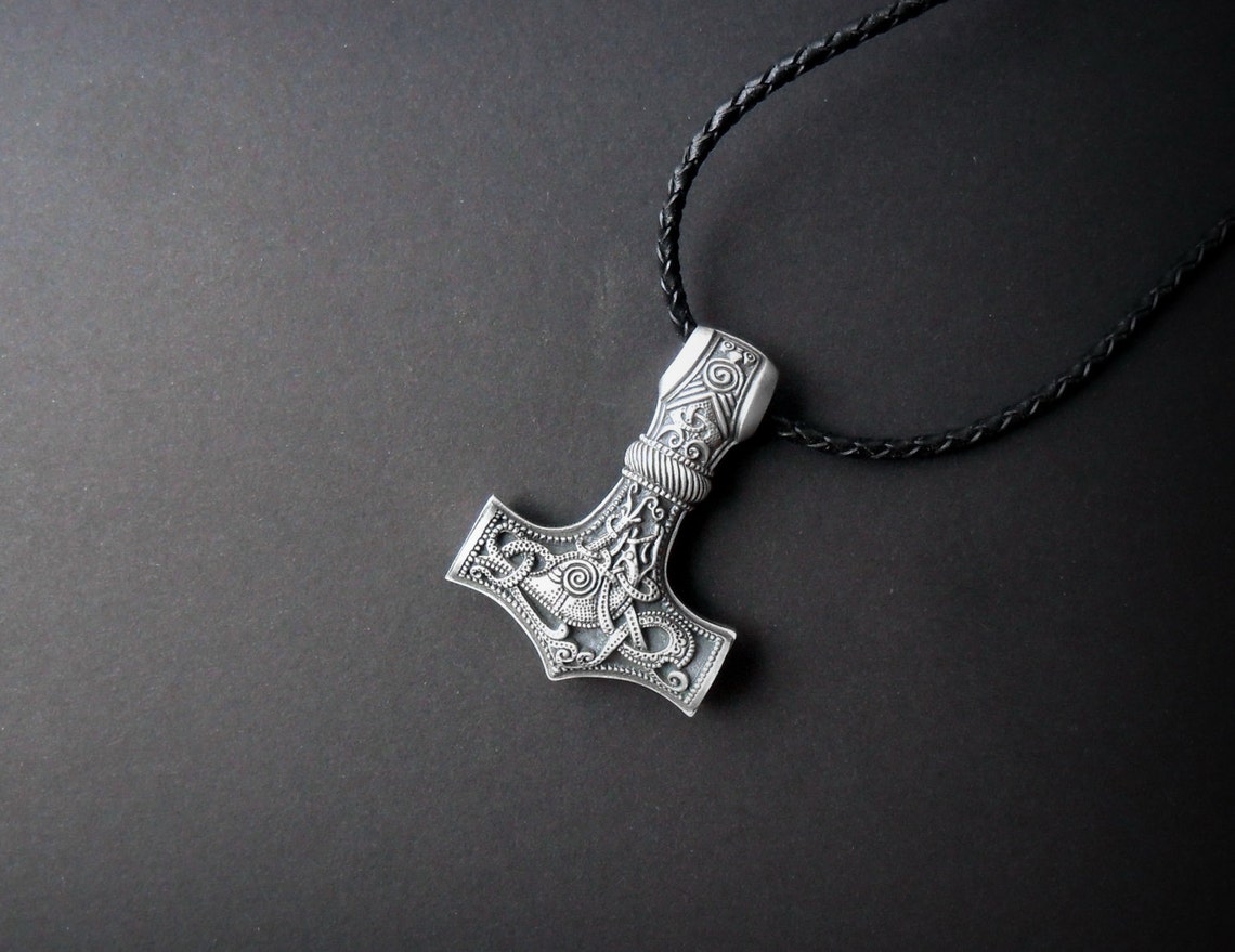 Huge Thor hammer Mjolnir Viking Amulet Silver Hammer | Etsy