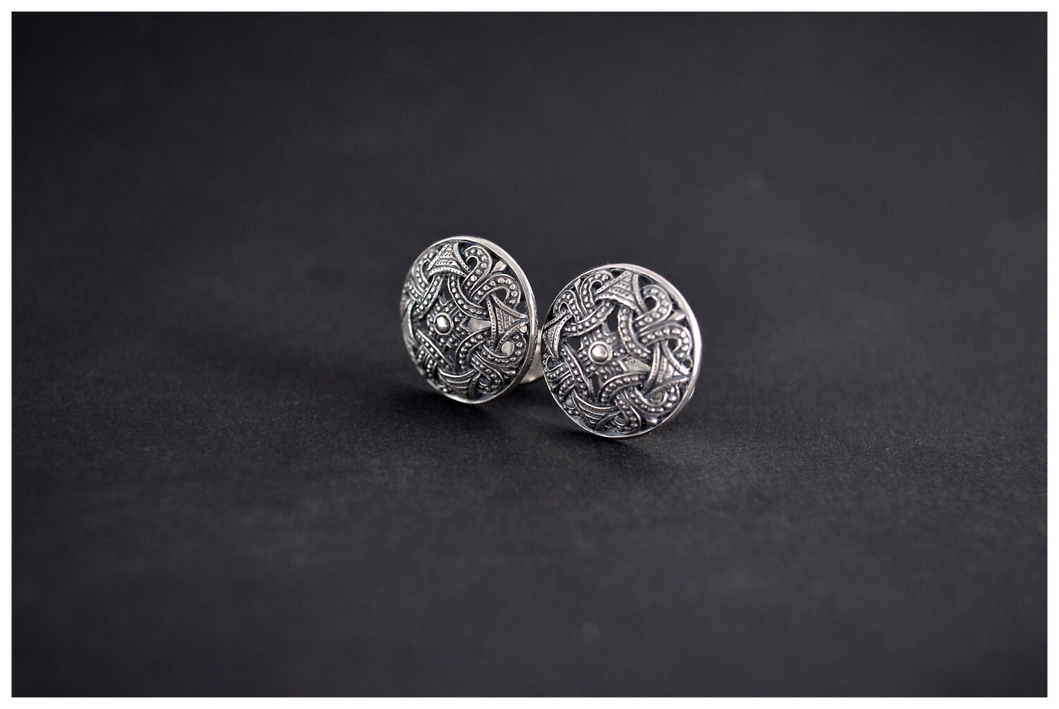 Silver Cufflinks in Norse Style Viking Pagan Sterling Silver - Etsy