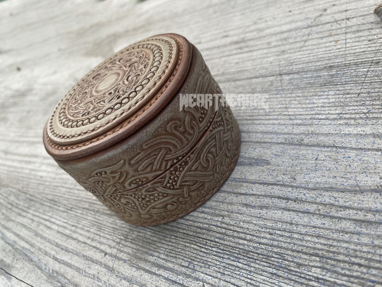 Viking Treasure Box Handtooled Leather Box in Mammen Style - Etsy