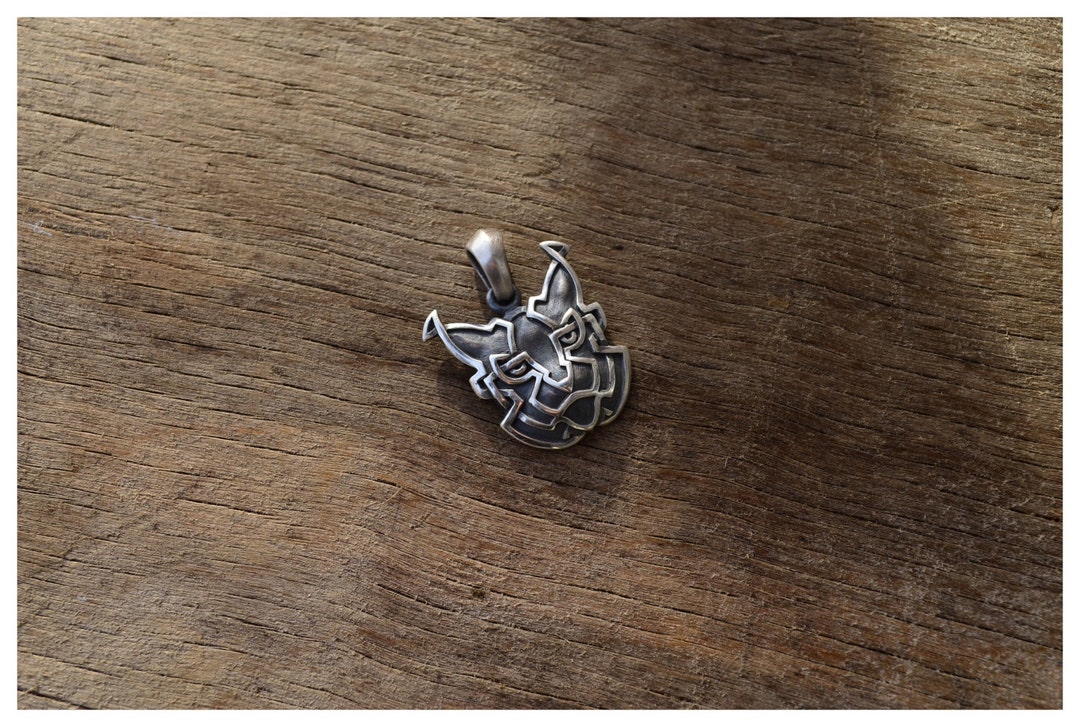 Silver Lynx Head Necklace Pendant Celtic Animal Jewelry - Etsy