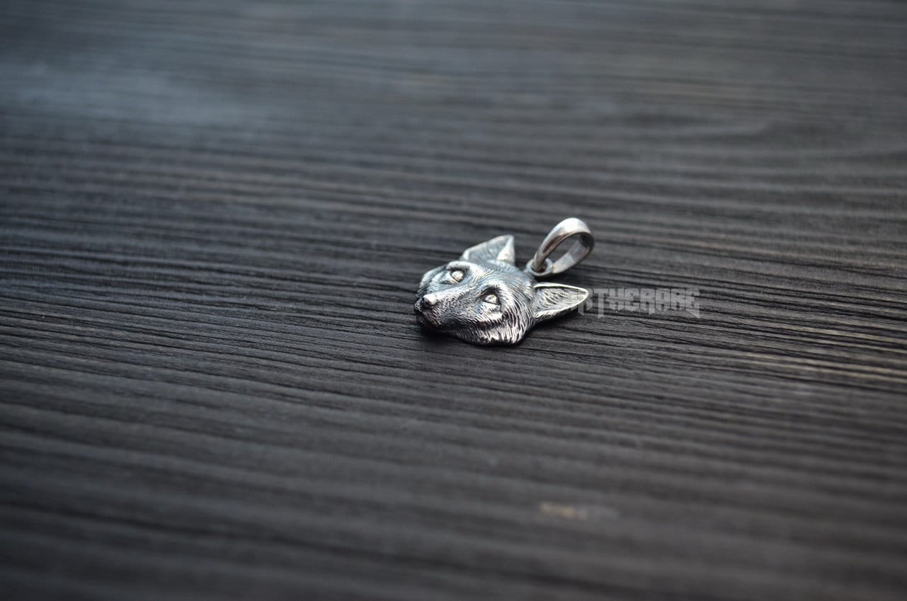 Fox Head Necklace Pendant Original Animal Jewelry | Etsy