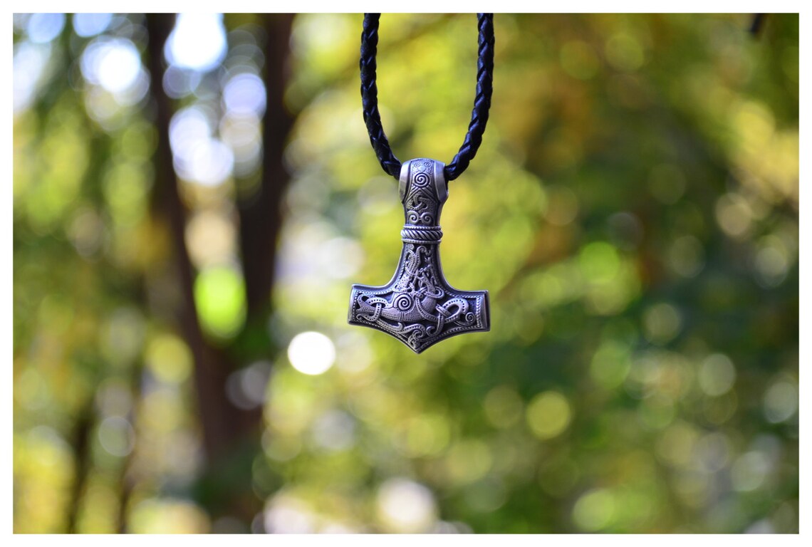 Thor Hammer Mjolnir Viking Amulet Silver Hammer Scandinavian - Etsy