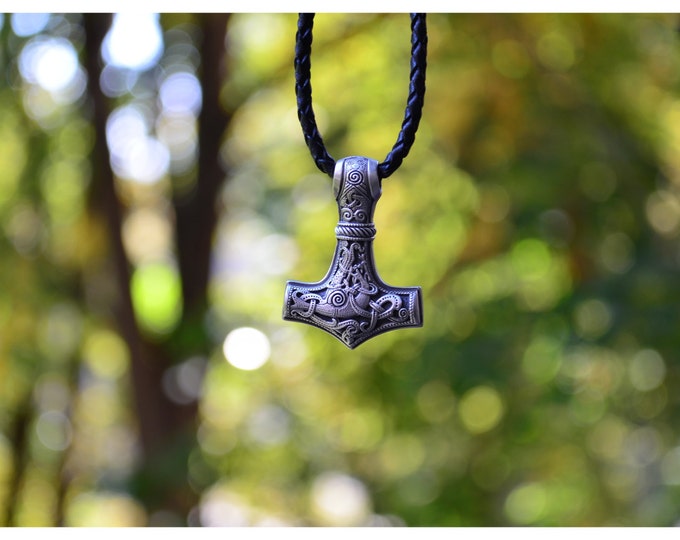 Thor Hammer Mjolnir Viking Amulet Silver Hammer Scandinavian - Etsy