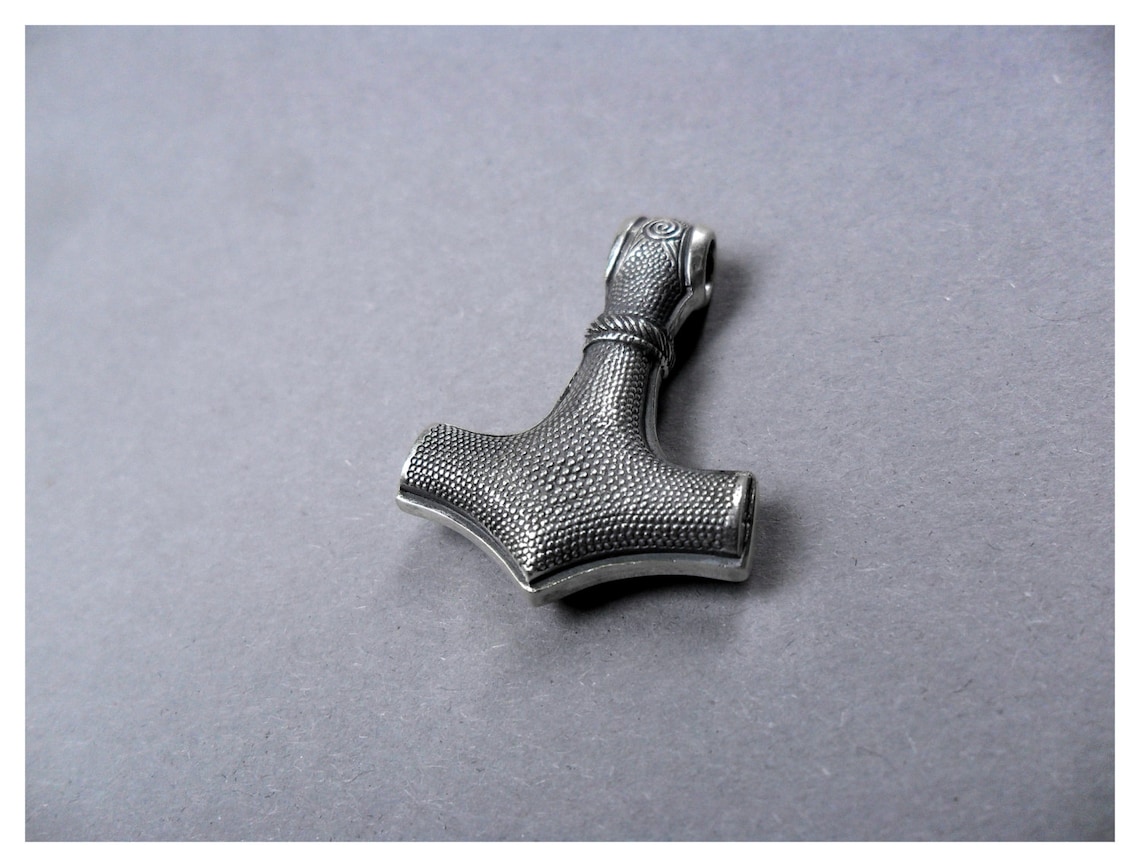 Thor Hammer Mjolnir Viking Amulet Silver Hammer Scandinavian - Etsy