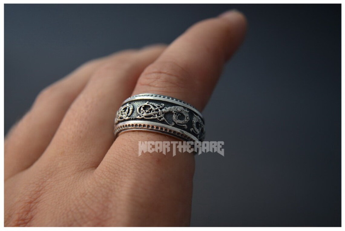 Norse Ringerike Dragon Viking Ring Scandinavian Norse Jewelry - Etsy