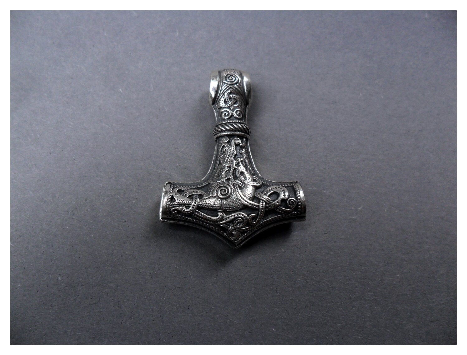 Thor Hammer Mjolnir Viking Amulet Silver Hammer Scandinavian - Etsy