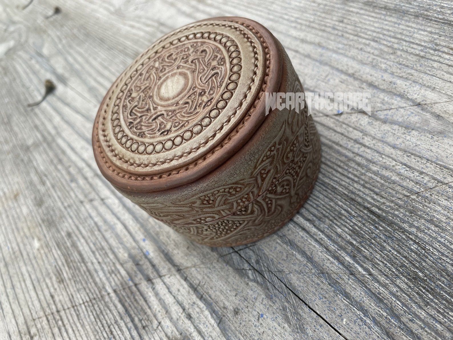Viking Treasure Box Handtooled Leather Box in Mammen Style - Etsy