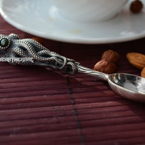 Sterling Silver Octopus Spoon With Black Pearls - Etsy