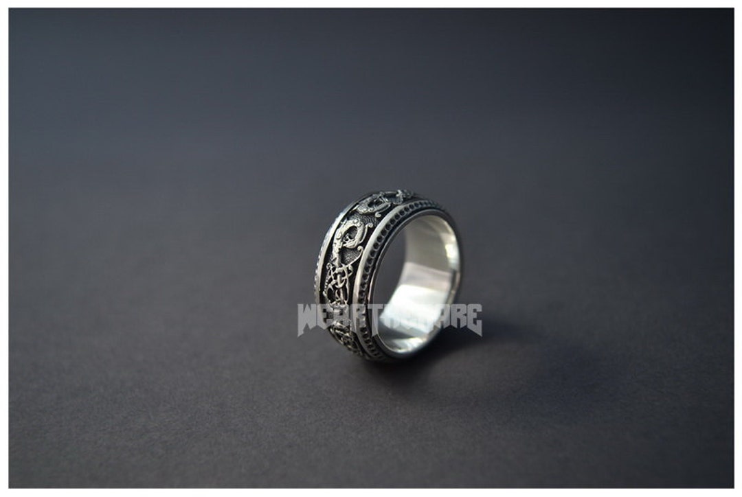Norse Ringerike Dragon Viking Ring Scandinavian Norse Jewelry - Etsy