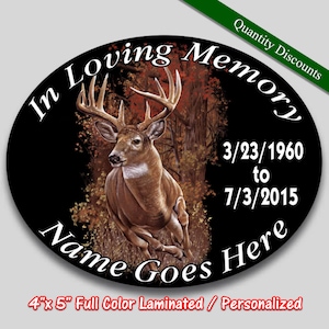 In Loving Memory Of, Personalized, Vinyl Decal, Whitetail Deer, Buck ...