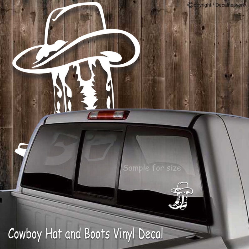 Cowboy Hat and Cowboy Boots Vinyl Decal Car Truck Suv Window Sticker - Etsy
