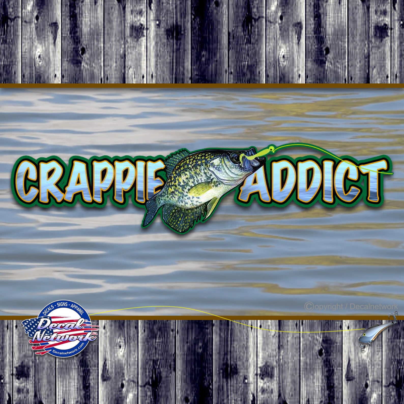 Crappie Addict Fishing Vinyl Decal Full Color 5x | Etsy