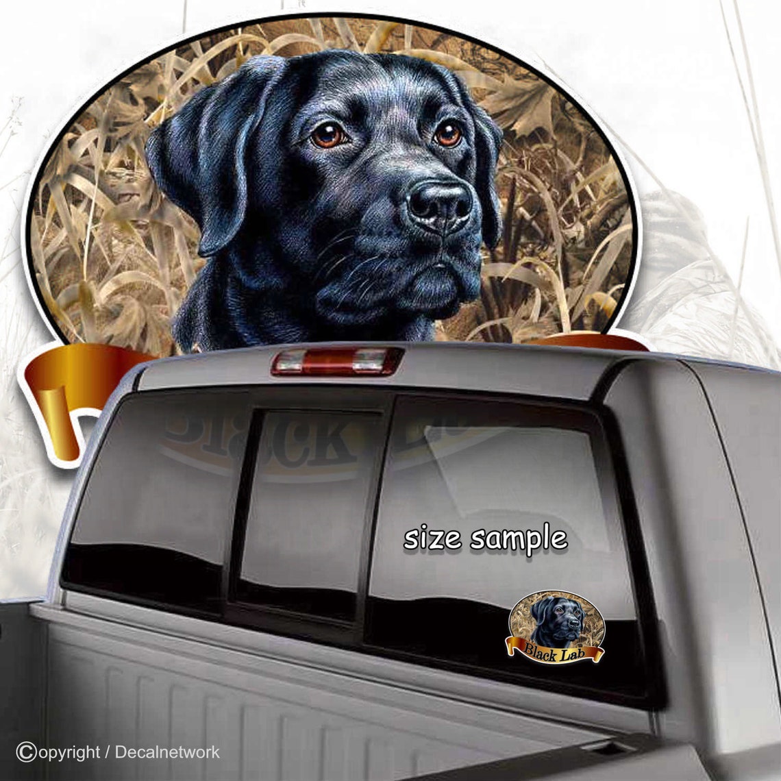 Black Lab Labrador Retriever Dog Decal Full Color Camo - Etsy