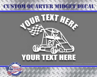 Personalized Quarter Midget Racing V1 Decal Sticker - Etsy