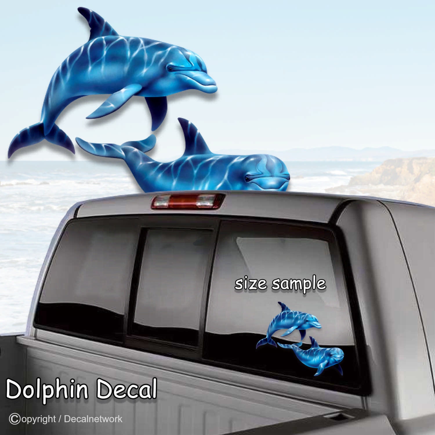 Dolphins Vinyl Decal Full Color 9x 10 Truck Car - Etsy