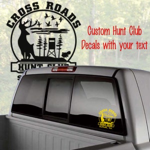Hunting Club Custom Text Vinyl Decal 6" Buy 2 Get 40% Off - Etsy