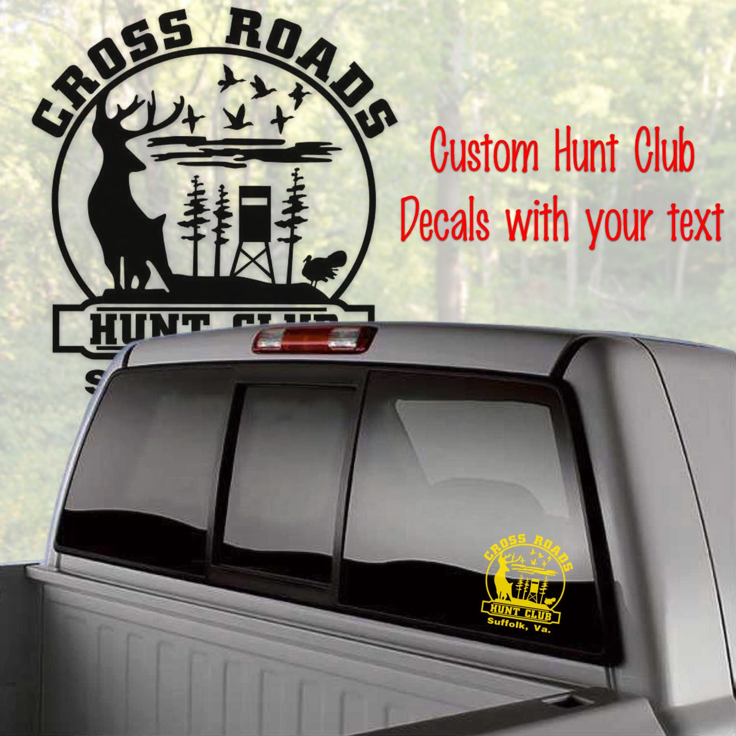 Hunting Club Custom Text Vinyl Decal 6" Buy 2 Get 40% Off - Etsy
